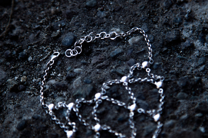 Sterling silver hand chain "Constellation"